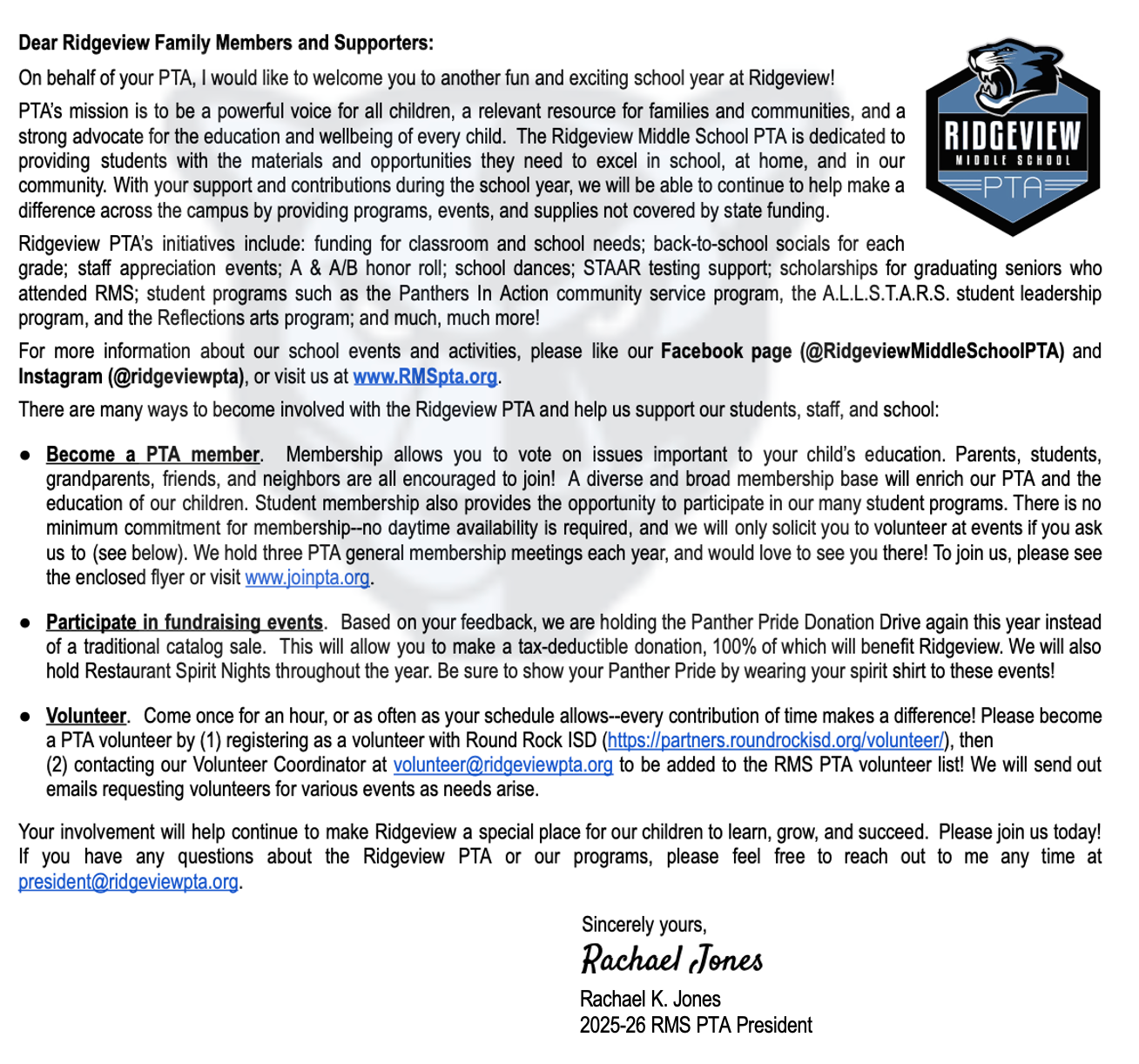 Panther Press - Week of September 15th